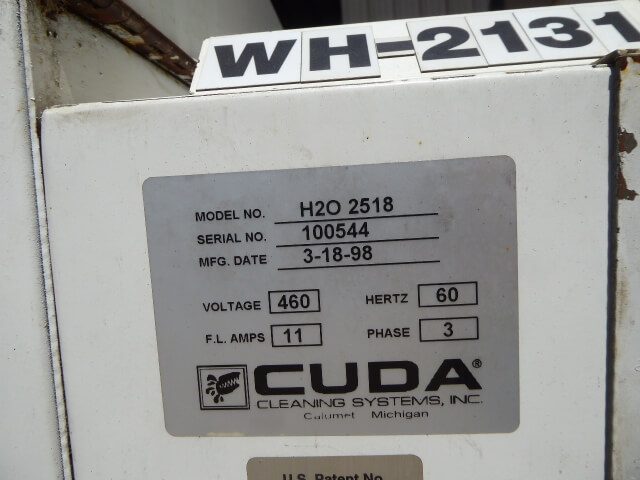 Cuda Model H20-251 Turntable Cabinet Washer WH2131 | Ronatec