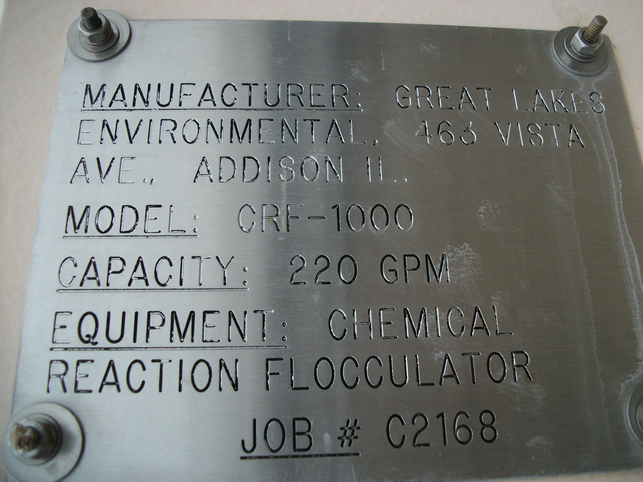 Great Lakes Enviro 220 GPM Slant Plate Clarifier CL2108 | Ronatec