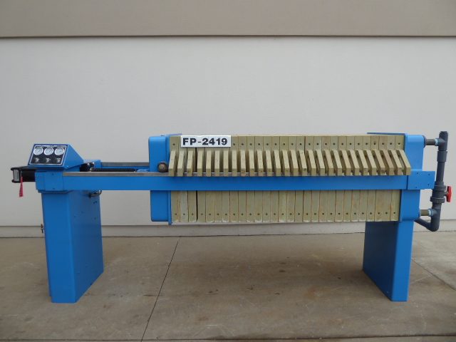 Used Filter Press – JWI 9 Cu’ Air Over Hydraulic Filter Press FP2419 ...