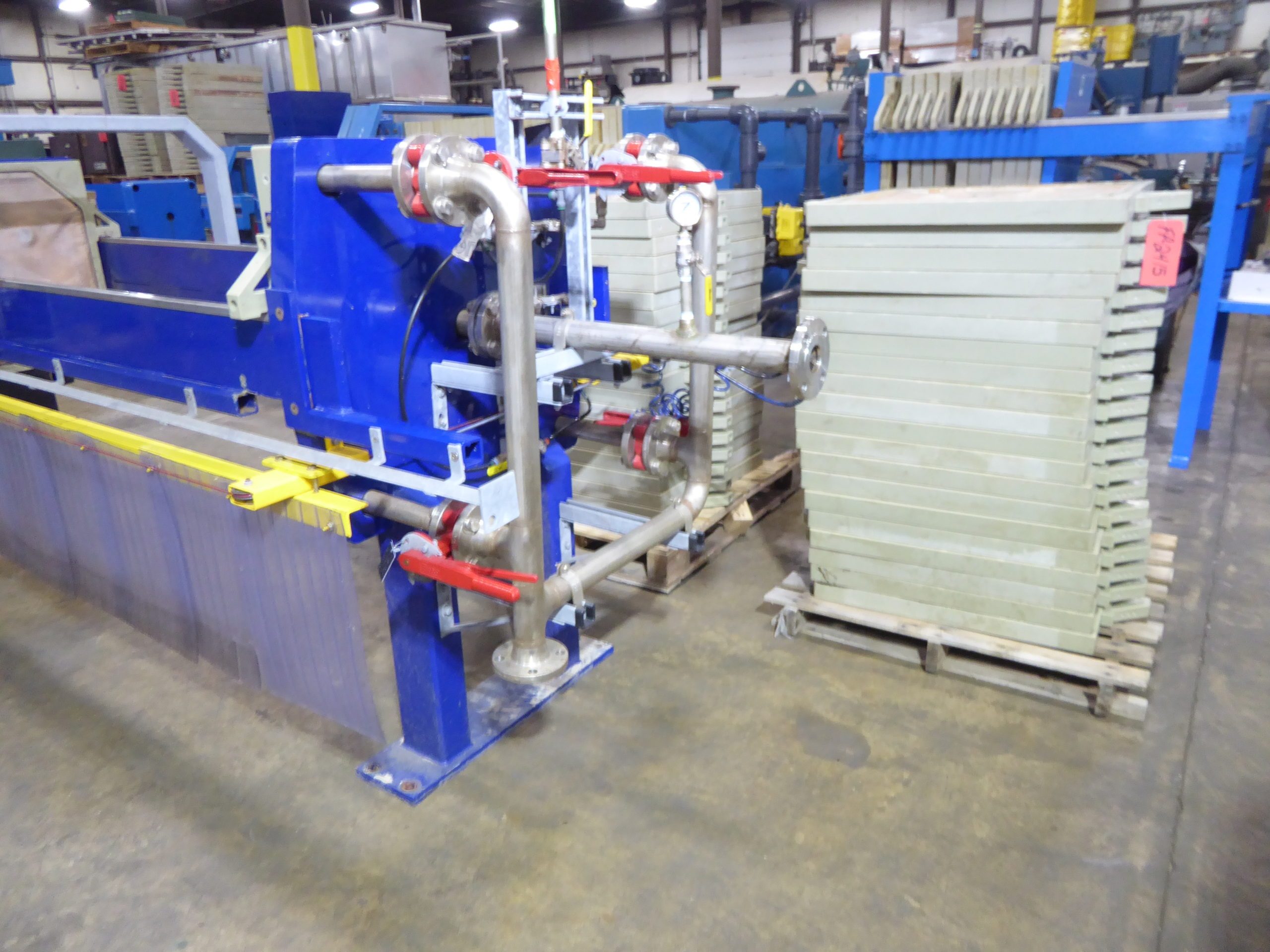 Used Filter Press – Pacific 20 Cu’ Air Over Hydraulic Filter Press ...